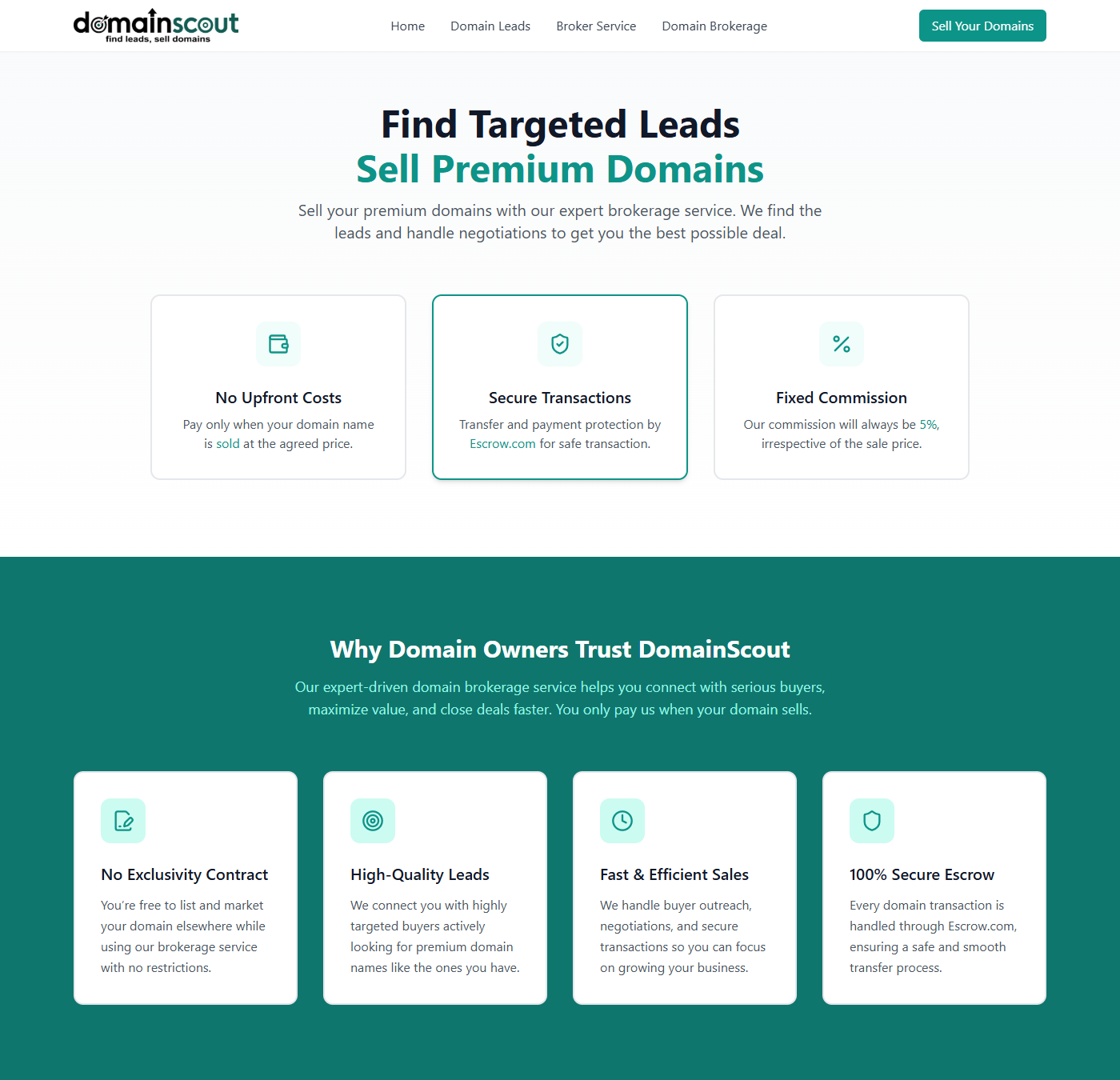 Find Targeted Leads, Sell Premium Domains